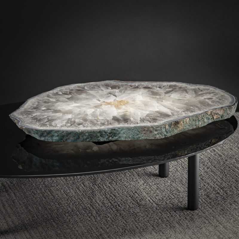 Eclipse Center Table - Agate and Glass - Pietra Gallery