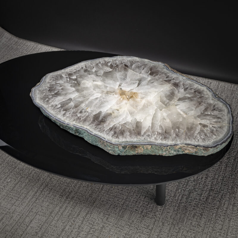 Eclipse Center Table - Agate and Glass - Pietra Gallery